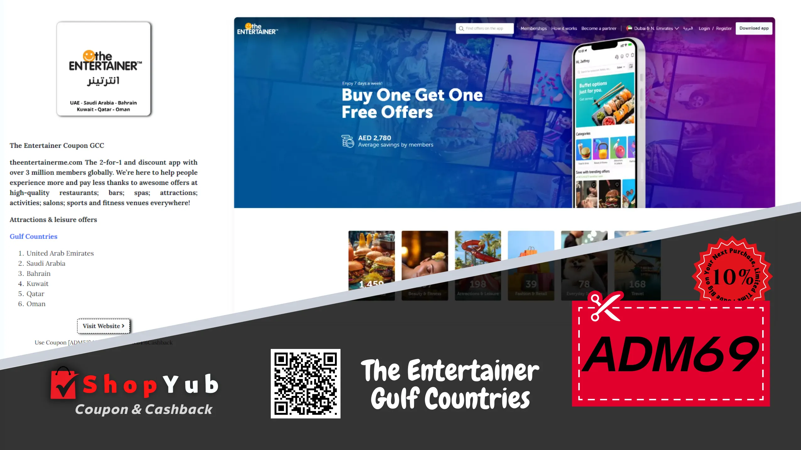 The Entertainer QAT Coupon [ADM69] 🏷️ 10% Off → August 2024